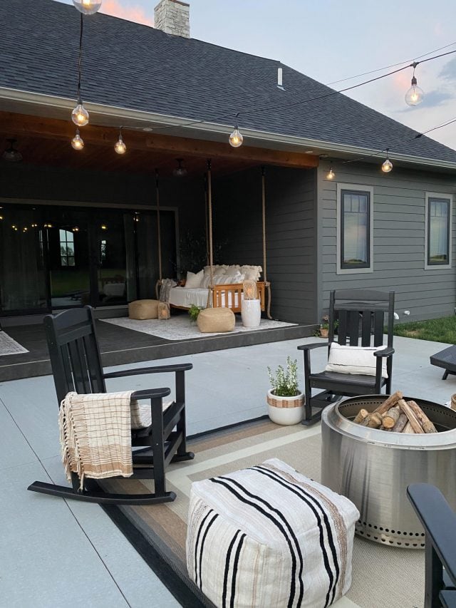 DIY Pole Planters & String Lights - Terra Nelson Home